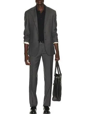 Polo Ralph Lauren 2-buton Single Breasted Sharkskin 2-piece Suit - Medium Grey Multi