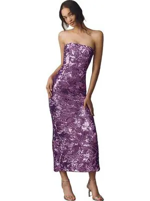 HELSI Leslie Sequin Midi Dress - Violet