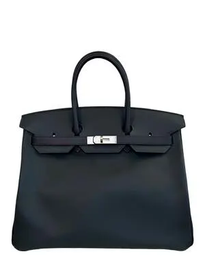 Hermès Hermès Birkin 35cm HHS In Vert Foncé / Noir Swift Leather With Palladium Hardware Multi