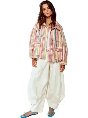 Free People Jojo Beach Funnel-neck Jacket - Tea Combo