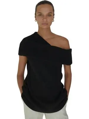 HEIRLOME Isabel Off-shoulder Cashmere Sweater - Black