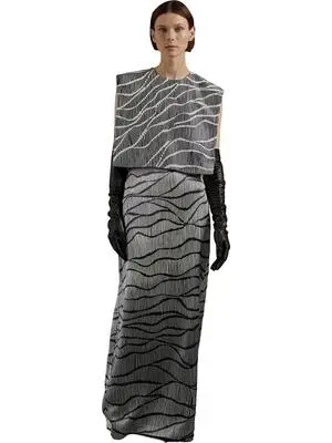 HEIRLOME Ivanna Skirt In Linear Print