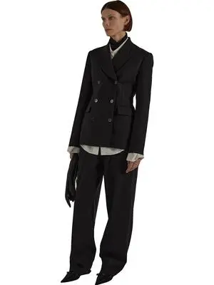 HEIRLOME Carolyn Wool Twill Blazer - Black