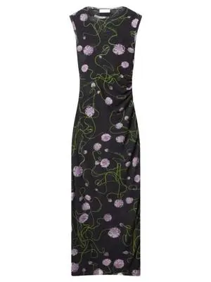 Stella McCartney Mesh Twisted Floral Maxi Dress - Polychromatic