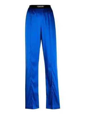 TOM FORD Logo Casual Pants - Blue