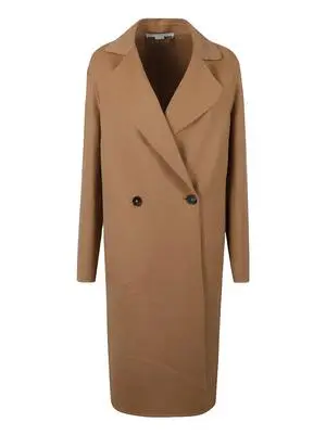 Stella McCartney Double Breasted Buttoned Coat - Brown