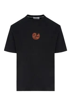 Stone Island Logo-print T-shirt - Black