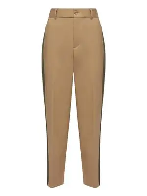 Moncler Tailored Trousers With Side Stripes - Brown