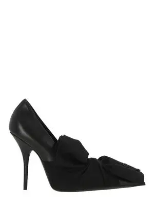 Balenciaga Knot Embellished Pointed Toe High Heel Pumps - Black