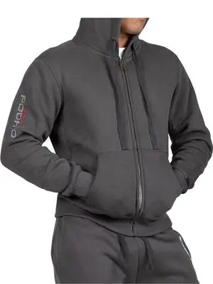 PODHIO Hooded Zip Sweatshirt - Black