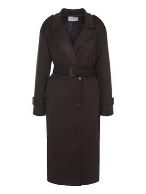 THE FRANKIE SHOP Long-sleeve Belted Windbreaker - Brown