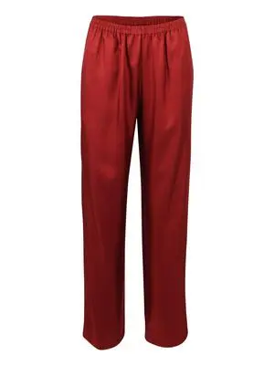 LOULOU STUDIO Wide Leg Elastic Waist Pants - Red