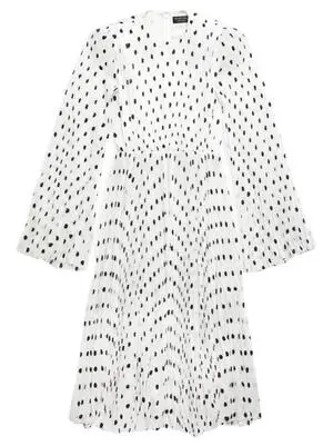 BALENCIAGA Balenciaga Hand Drawn Polka Dot Pleated Dress