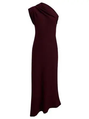 Khaite Khaite One-Shoulder Merino Wool Dress Jam