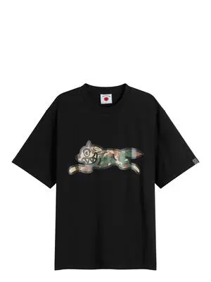 ICECREAM Camo Running Dog Woodland T-shirt - Black