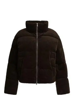 Polo Ralph Lauren Padded Corduroy Jacket With Logo Embroidery - Dark Beech