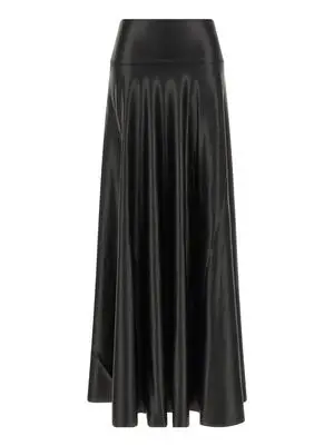 Norma Kamali Flared Maxi Skirt - Black