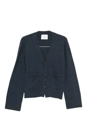 LISA YANG Cashmere Cardigan With Button Fastening And Side Pockets - Blue