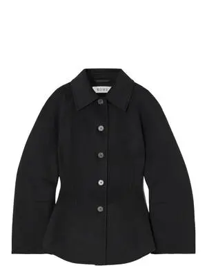 RÓHE Button Detailed Wool Jacket - Black