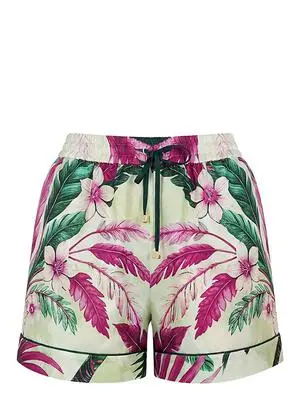 F.R.S FOR RESTLESS SLEEPERS Lissipa Floral-print Drawstring Shorts - Neutrals