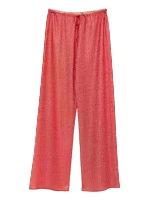 Oseree Lumière Drawstring Wide-leg Trousers - Red