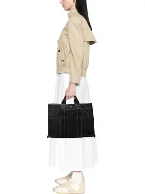 Hermès Canvas Fourre Tout Mm Tote Bag - Black