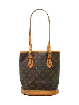 LOUIS VUITTON Monogram Petit Bucket Bag - Brown