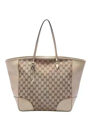 Gucci Gg Canvas And Leather Bree Tote Bag - Neutrals