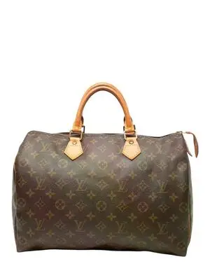 LOUIS VUITTON 1994 Monogram Speedy 35 Boston Bag - Brown