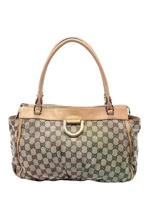 Gucci Gg Canvas Abbey D Ring Tote Bag - Neutrals