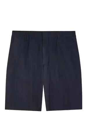 Nn07 Seersucker Elasticated Shorts - Blue
