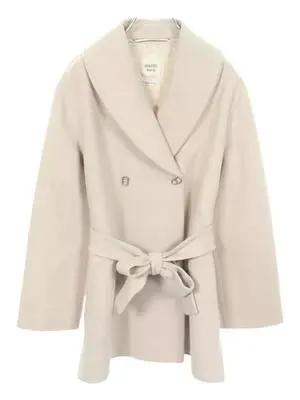 Hermès Wool Chaîne D'ancre Double-breasted Coat - Neutrals