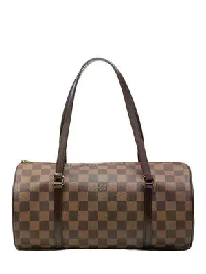 LOUIS VUITTON Damier Ebene Papillon 30 Handbag - Brown