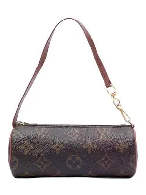 LOUIS VUITTON Monogram Papillon Pochette Handbag - Brown