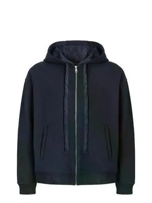 Missoni Zigzag-lining Zip-up Hoodie - Blue