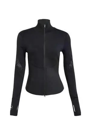 Adidas Perforated Detail Zip-up Training Midlayer - Black