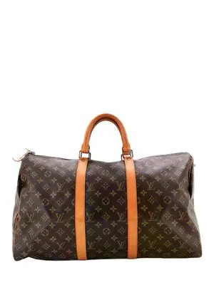 LOUIS VUITTON Keepall 50 Monogram Canvas Travel Bag - Brown