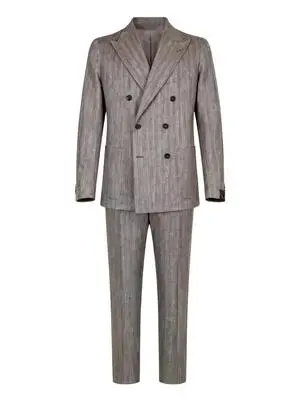 Tagliatore Double-breasted Pinstripe Suit - Grey