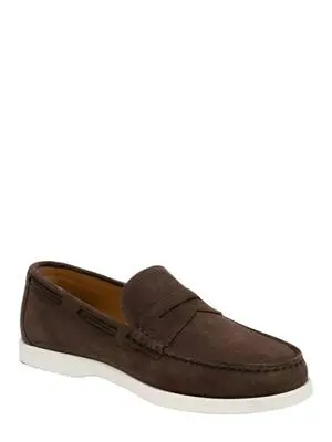 Kiton Suede Penny Loafers - Brown