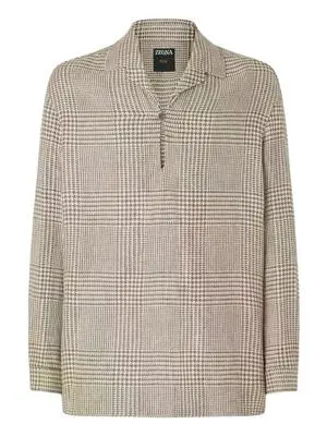 Zegna Prince Of Wales Shirt - Neutrals