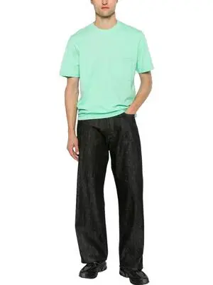YES LONDON Chest-pocket Cotton T-shirt - Green