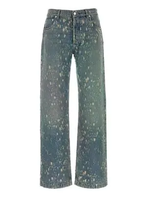 Alexander McQueen Distressed Straight-leg Jeans - Blue
