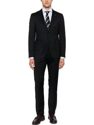 Tagliatore Super 110's Single-breasted Wool Suit - Blue