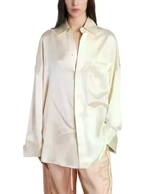B1ARCHIVE B1ARCHIVE Open-Back Satin Shirt