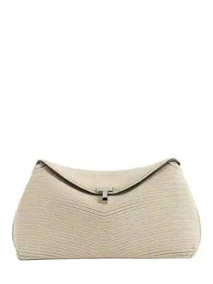 TOTEME TOTEME Mini T-Lock Rope Clutch Bag Neutrals