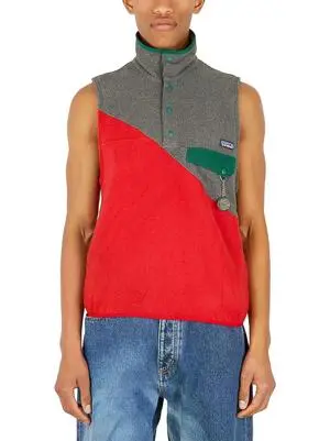 (DI)VISION Panelled Fleece Vest - Red