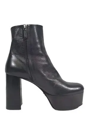 Prada Platform Ankle Boots - Black