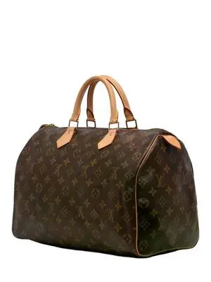 LOUIS VUITTON Monogram Speedy 35 Boston Bag - Brown