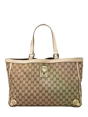Gucci Abbey D-ring Tote Bag In Gg Canvas - Neutrals
