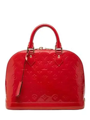LOUIS VUITTON Monogram Vernis Alma Pm Handbag - Red